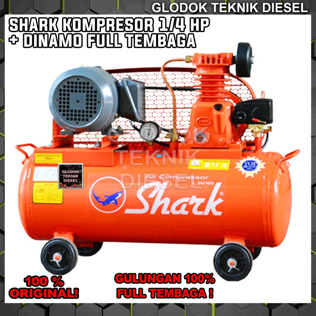 Jual SHARK 2 HP 1 HP 1/2 HP 1/4 HP Kompresor Angin 2 PK 1 PK 0.5 PK 0. ...