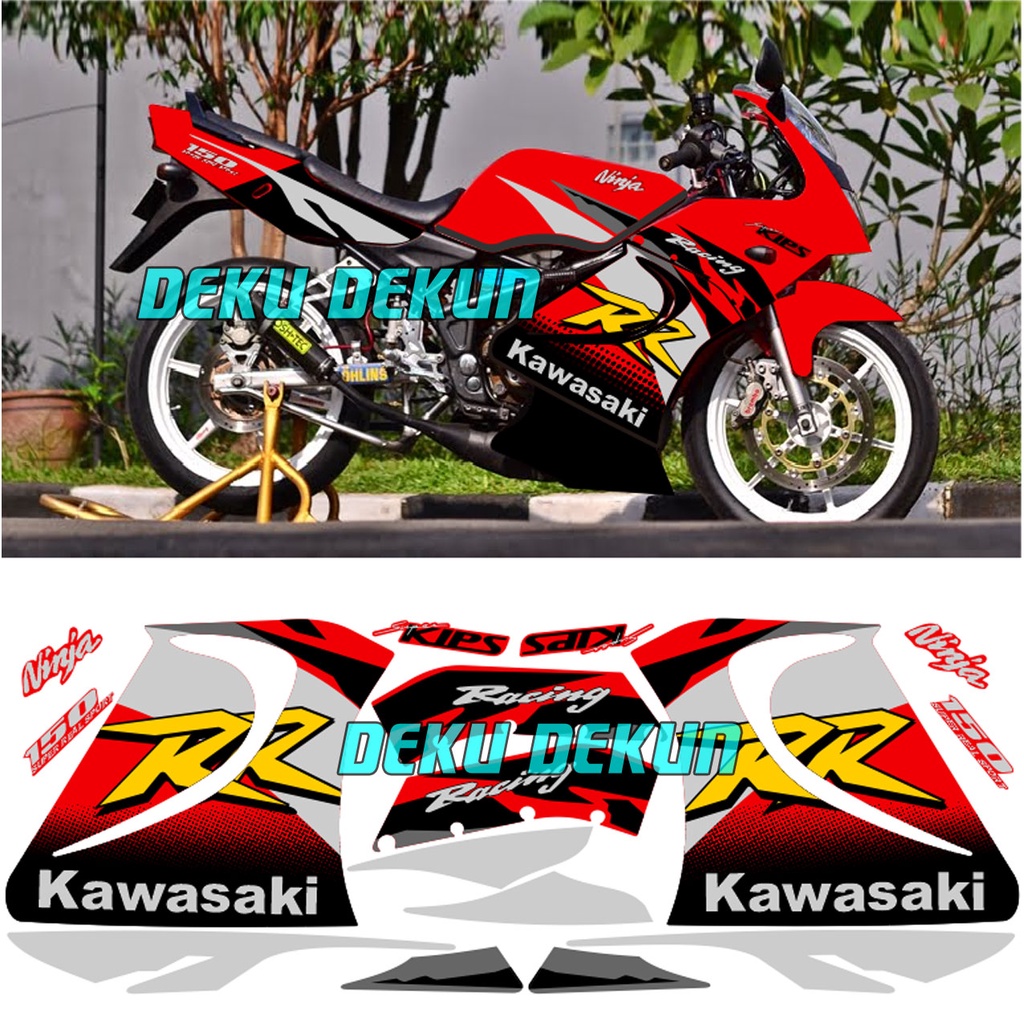 Jual Stiker Striping Ninja Rr Old Variasi Ultimate Red Cuting Laminasi ...