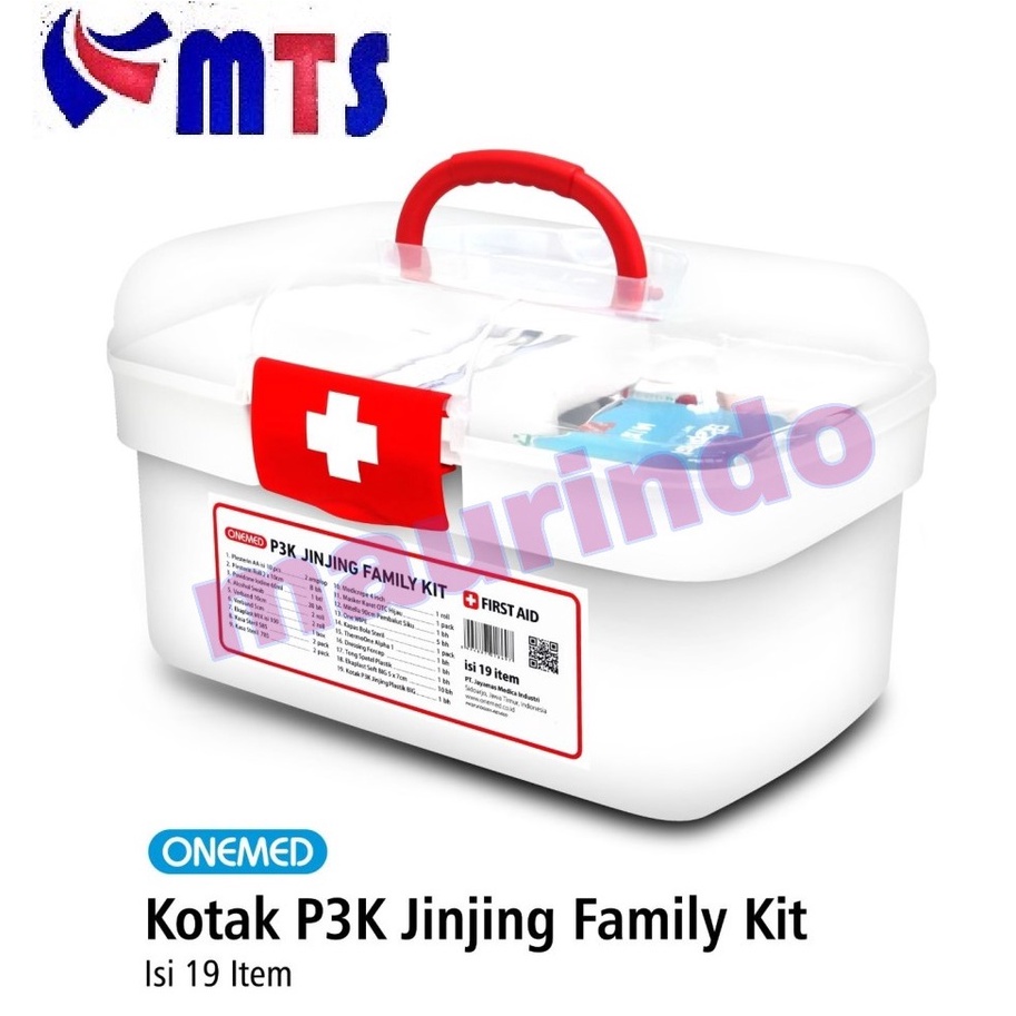 Jual COD - Paket Lengkap Kotak P3K Plastik Jinjing Family Kit Onemed ...