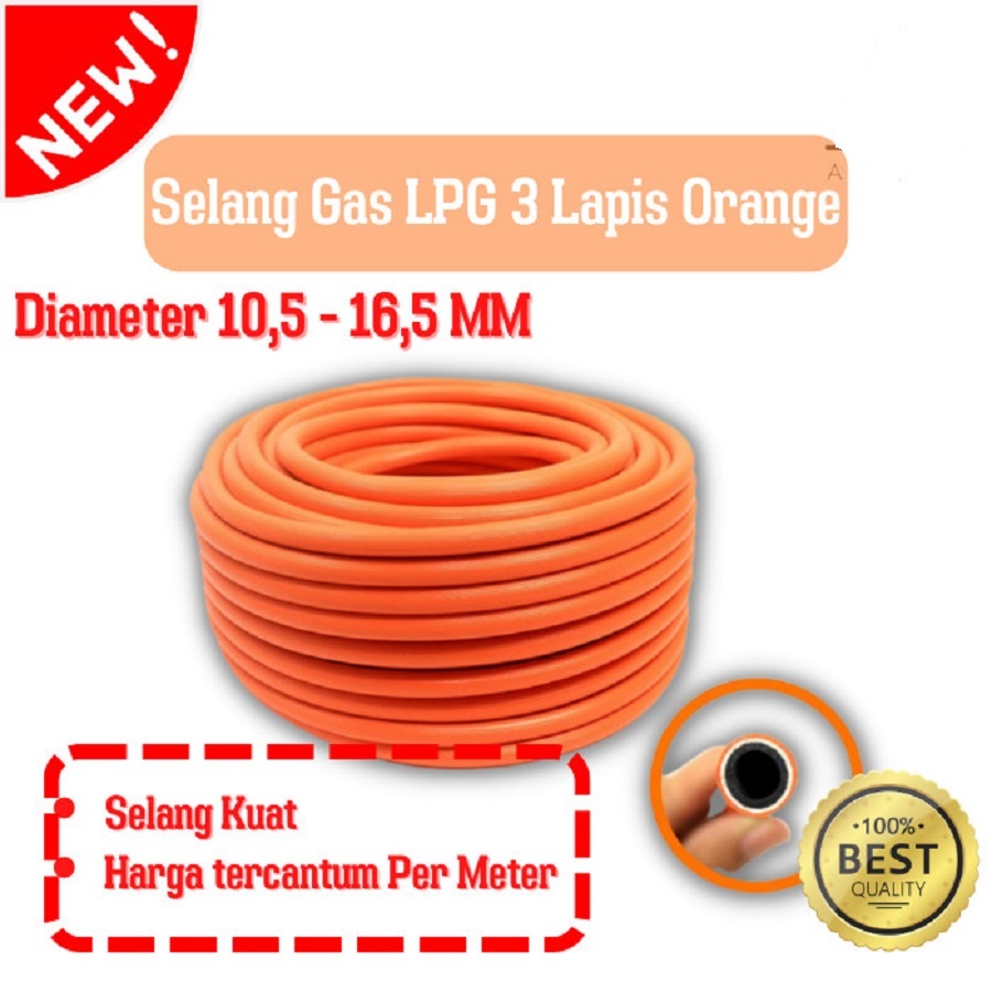 Jual Selang Gas Lpg Meteran Orange Regulator Gas SNI Anti Bocor Anti ...