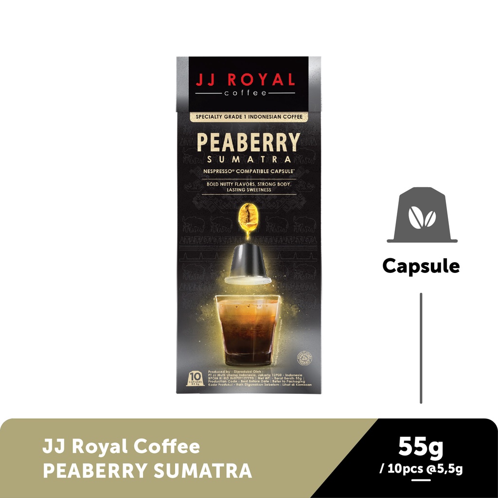Jual JJ Royal Coffee Peaberry (Nespresso compatible) - 10pods @5.5gr ...
