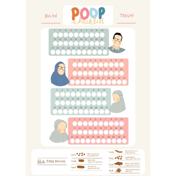 Jual poster poop checklist | Shopee Indonesia