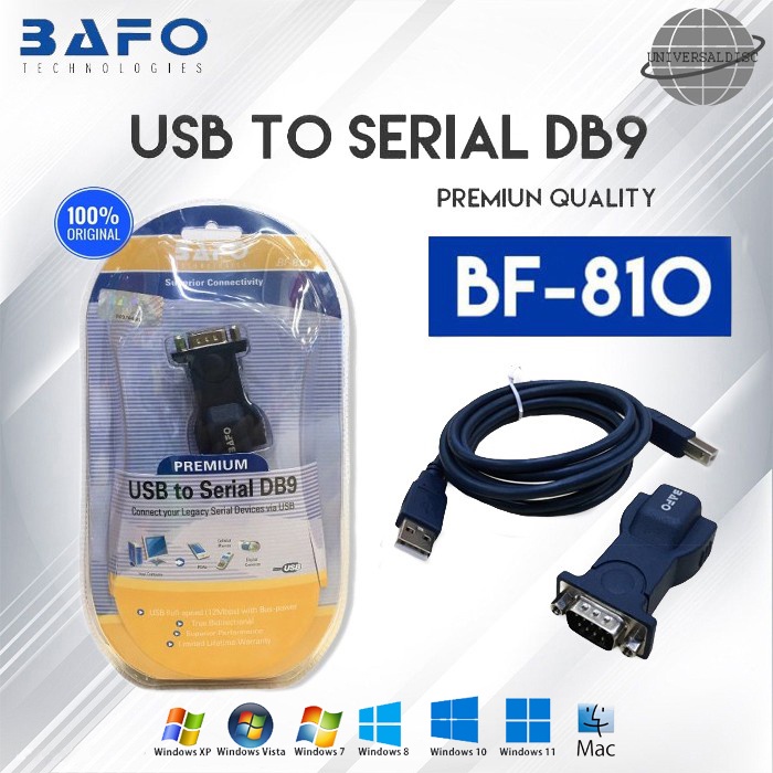 Jual Kabel USB to Serial DB9 RS-232 BAFO BF-810 Premium Quality ...