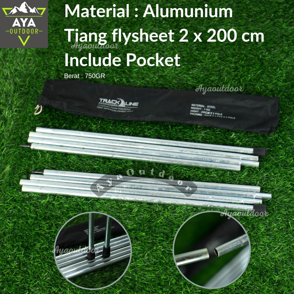 Jual TIANG FLYSHEET TRACK LINE TIANG BIVAK ALUMINIUM CAMPERVAN TENDA ...