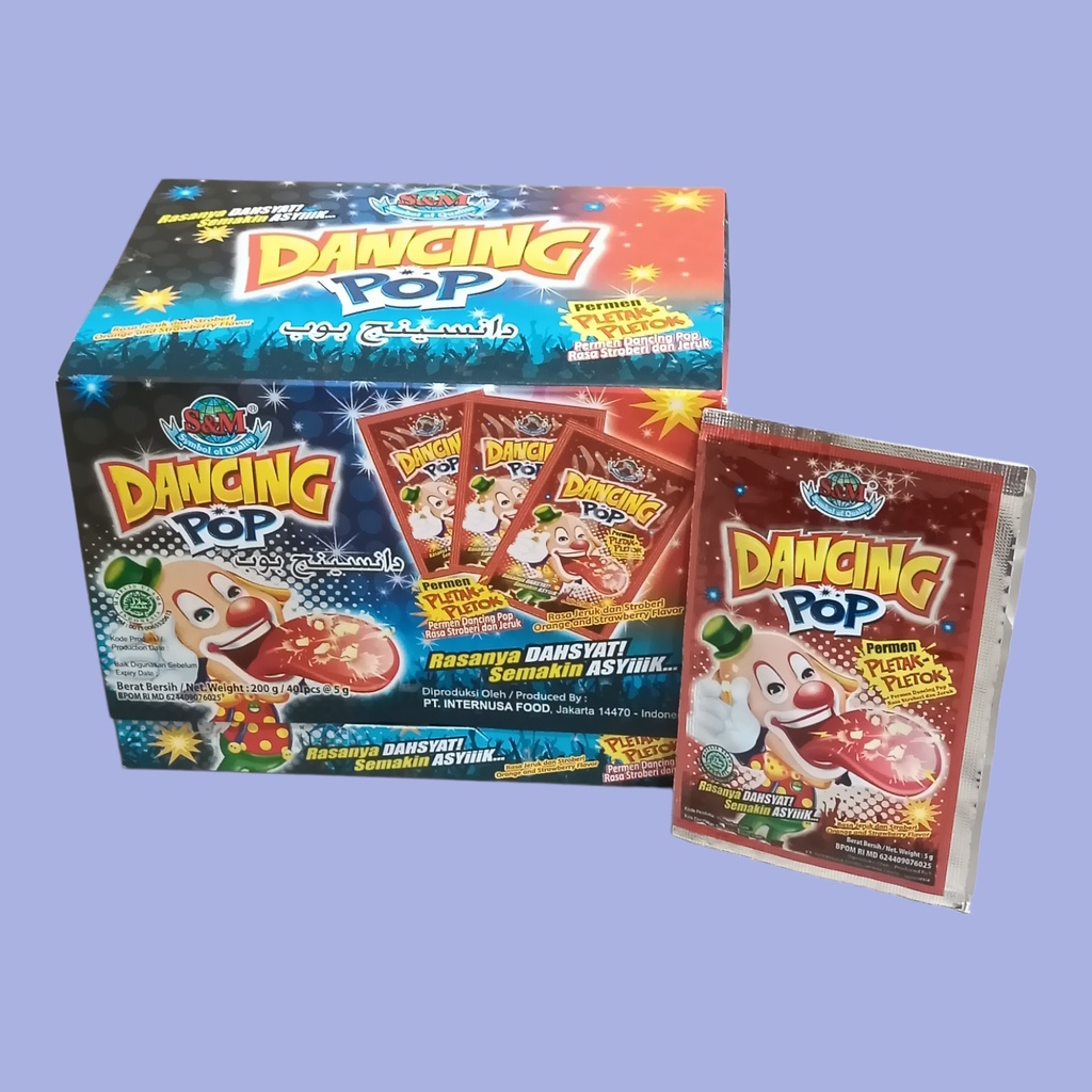 Jual Dancing Pop Permen Pletak Pletok [40 sachet/box] | Shopee Indonesia