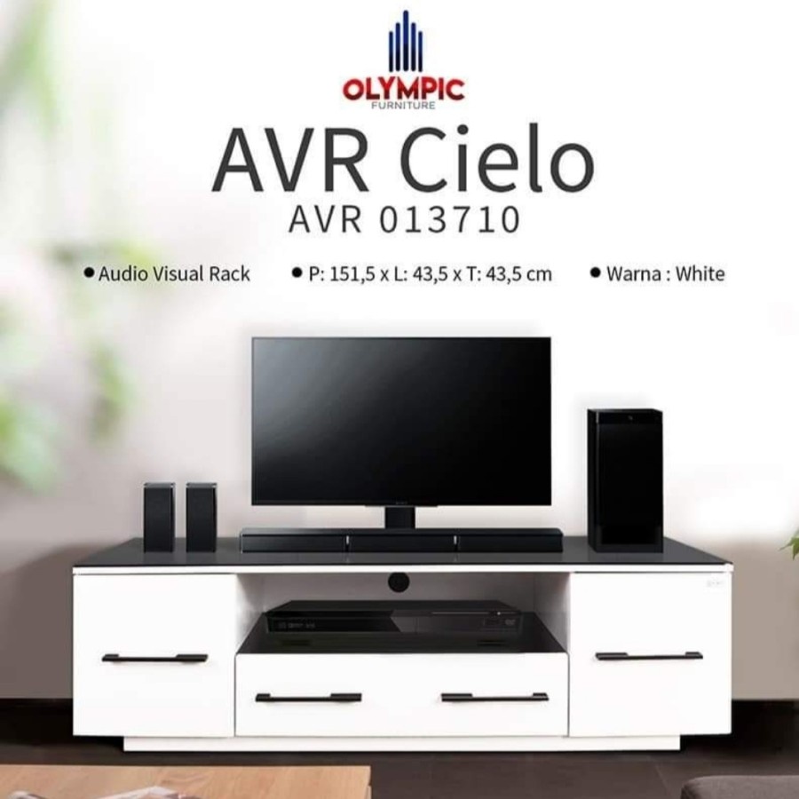 Jual Rak / Meja Tv Buffet Audio Visual Rak 120 cm AVR CIIELO | Shopee ...