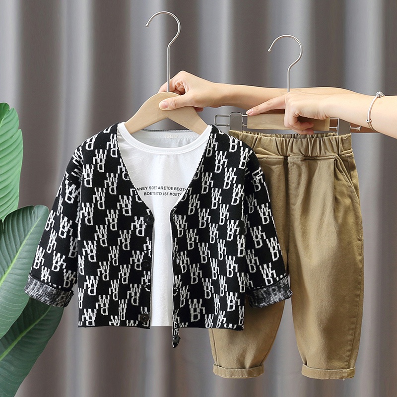 Jual Setelan anak laki laki import setelan 3pcs cardigan kaos celana ... Jual Setelan anak laki laki import setelan 3pcs cardigan kaos celana ...
