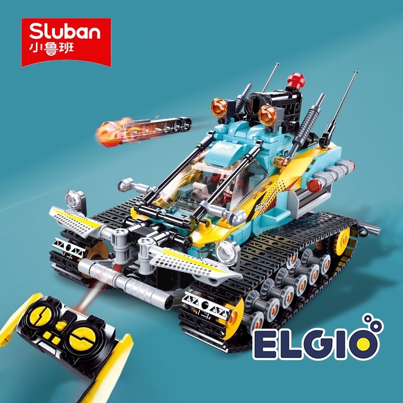 Jual Sluban Bricks Tank Remote Control RC Mobil Amfibi Scorpio B1021 ...