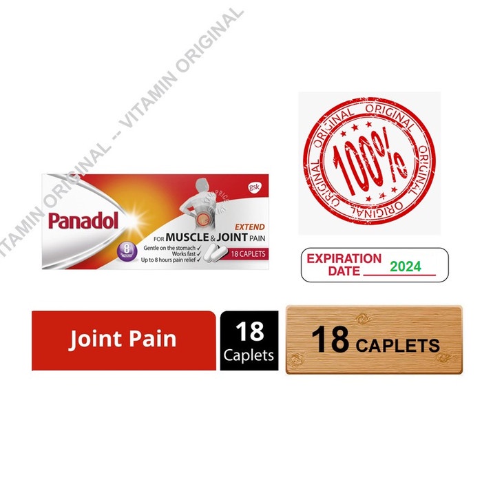 Jual PANADOL Extend for Muscle & Joint Pain 18 Tablets (Singapore ...