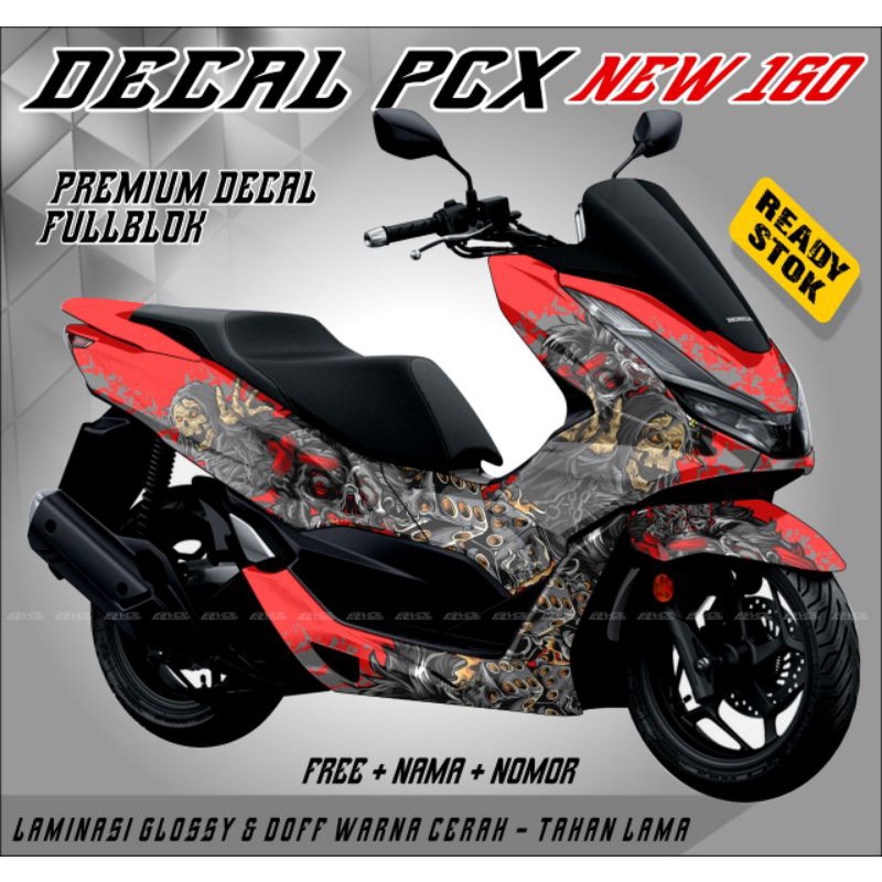 Jual sticker decal variasi motor Honda PCX 160 full body striping ...