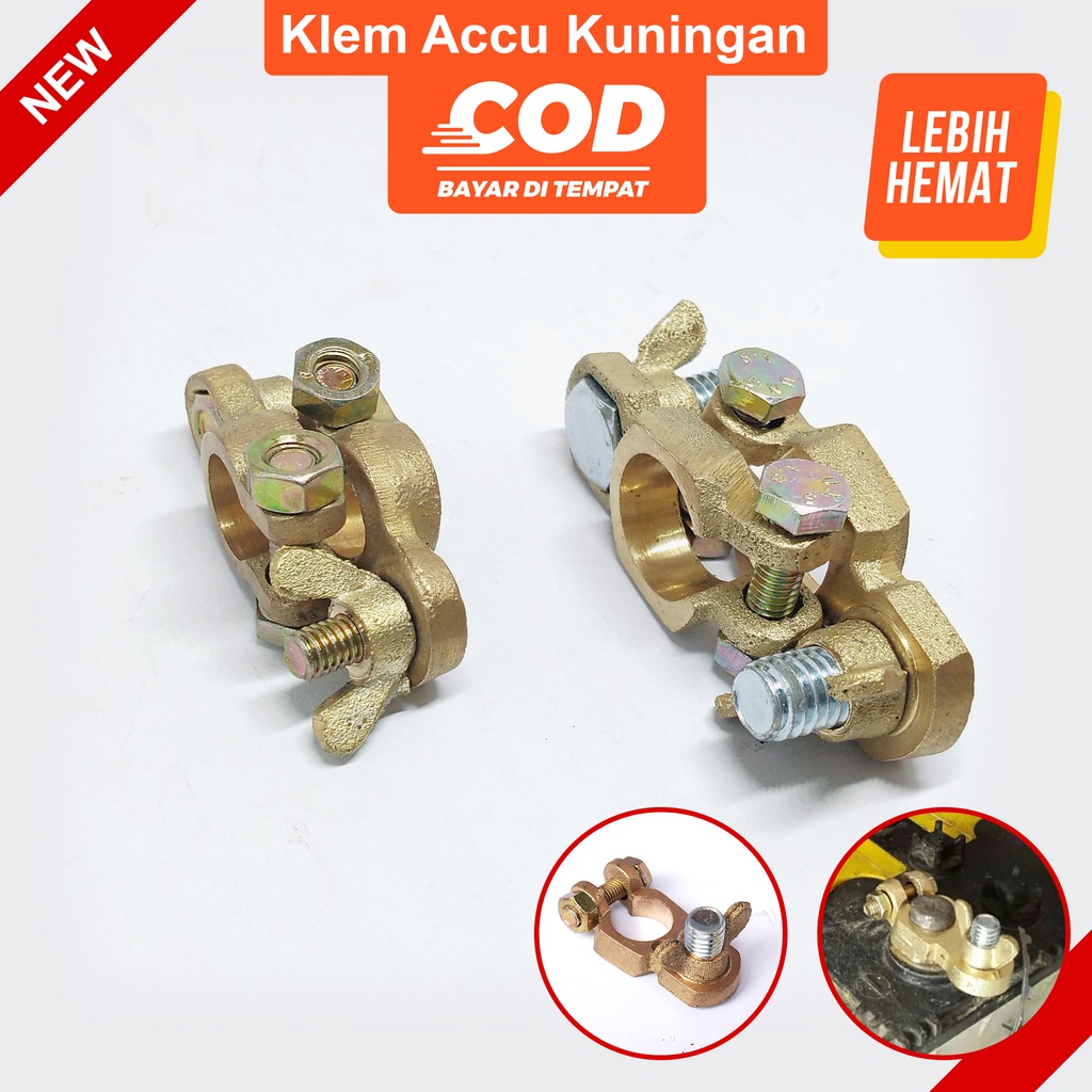 Jual Klem Accu Aki Kuningan Kepala Aki Accu Besar & Kecil RRT Klem Pool ...