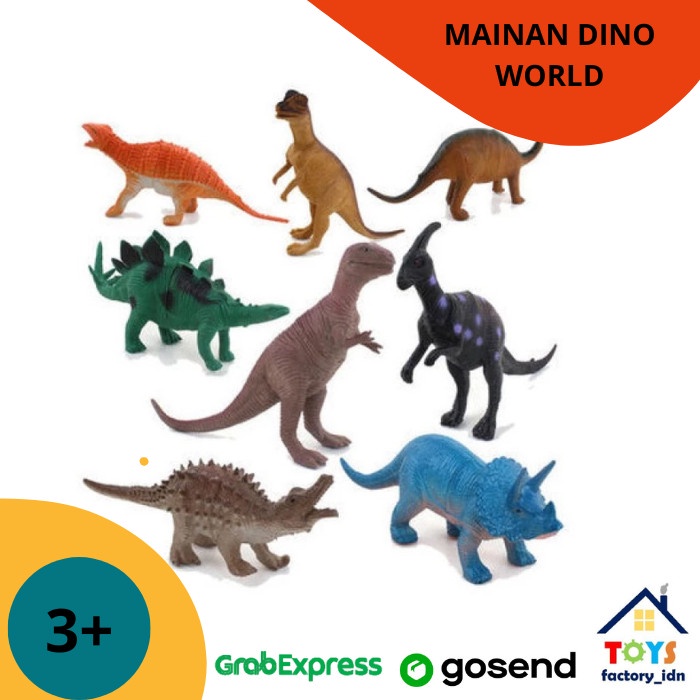 Jual Mainan Dinosaurus Dino World Isi 8 Pcs | Shopee Indonesia