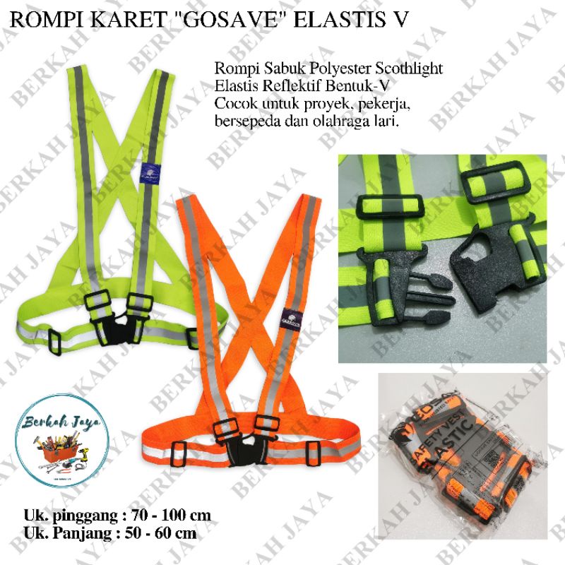 Jual Rompi Safety Proyek V GOSAVE Guard Elastis Scotlight Vest Rompi ...