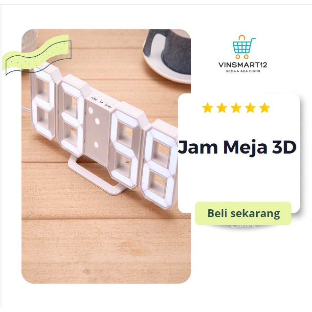 Jual Jam Meja 3D LED Digital Clock | Shopee Indonesia