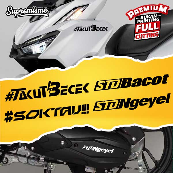 Jual Stiker Takut Becek / Sticker Sok Tau / Stiker Viral STANDAR BACOT ...
