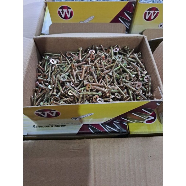 Jual 1000 pcs sekrup kalsiboard grc merk W ukuran 6x3/4 dan ukuran 6x1 ...