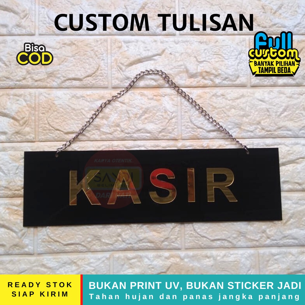 Jual Papan Custom Tulisan Signage Board Acrylic Papan Gantung Label ...