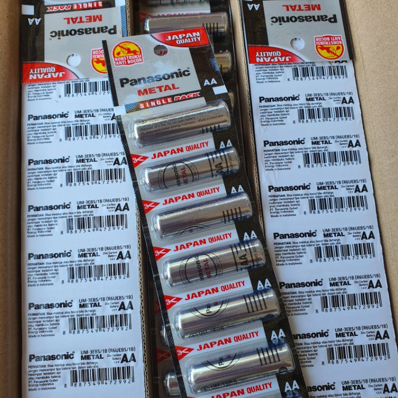 Jual BATTERY AA BATERAI PANASONIC SILVER BATU JAM REMOT A2 PANASONIC ...