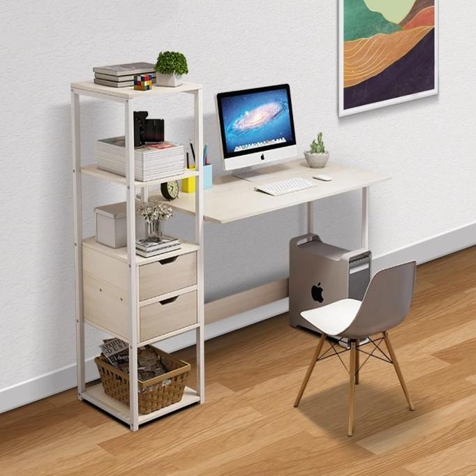 Jual MEJA KERJA DENGAN RAK BUKU LINMON COMPUTER DESK WITH RACK ...