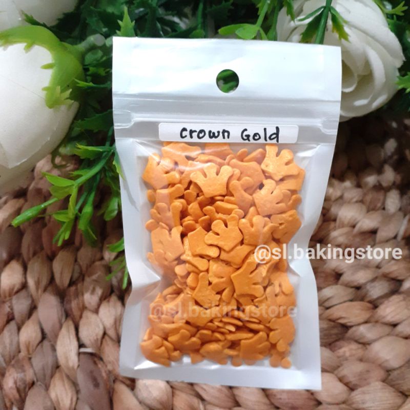 Jual sprinkle crown gold sprinkel mahkota emas | Shopee Indonesia