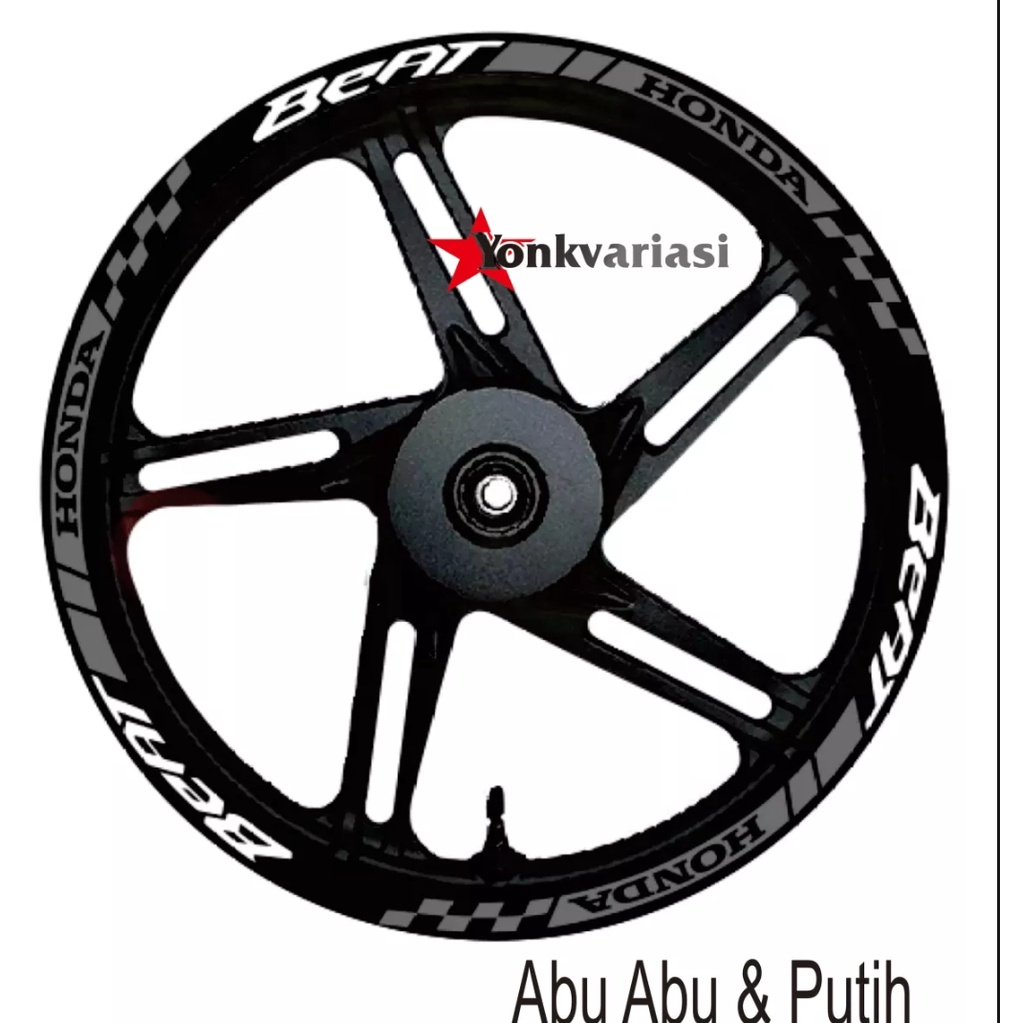 Jual Stiker Velk Motor Beat Depan Belakang//Cutting Sticker Velk Motor ...