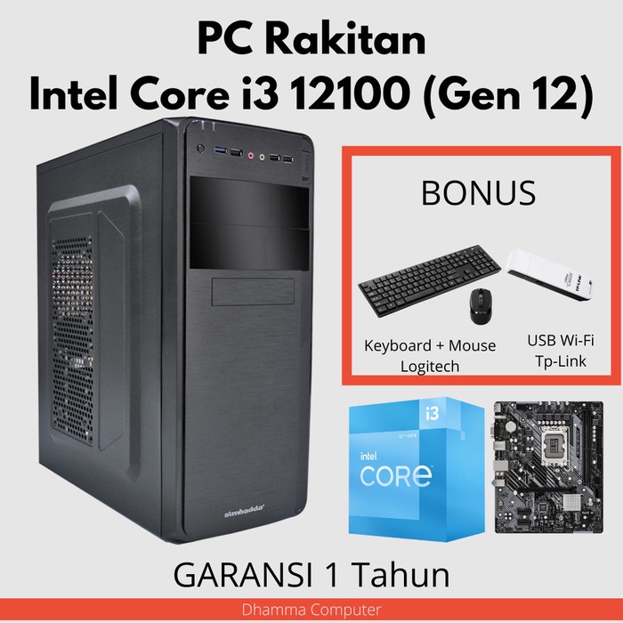 Jual PC Rakitan Komputer CPU Kantor Intel i3 12100 Gen 12 Alder Lake | Shopee Indonesia