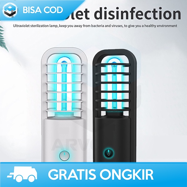 Jual LAMPU UV STERILIZER RUANGAN DISINFEKTAN PORTABLE ANTI BAKTERI 800MAH | Shopee Indonesia