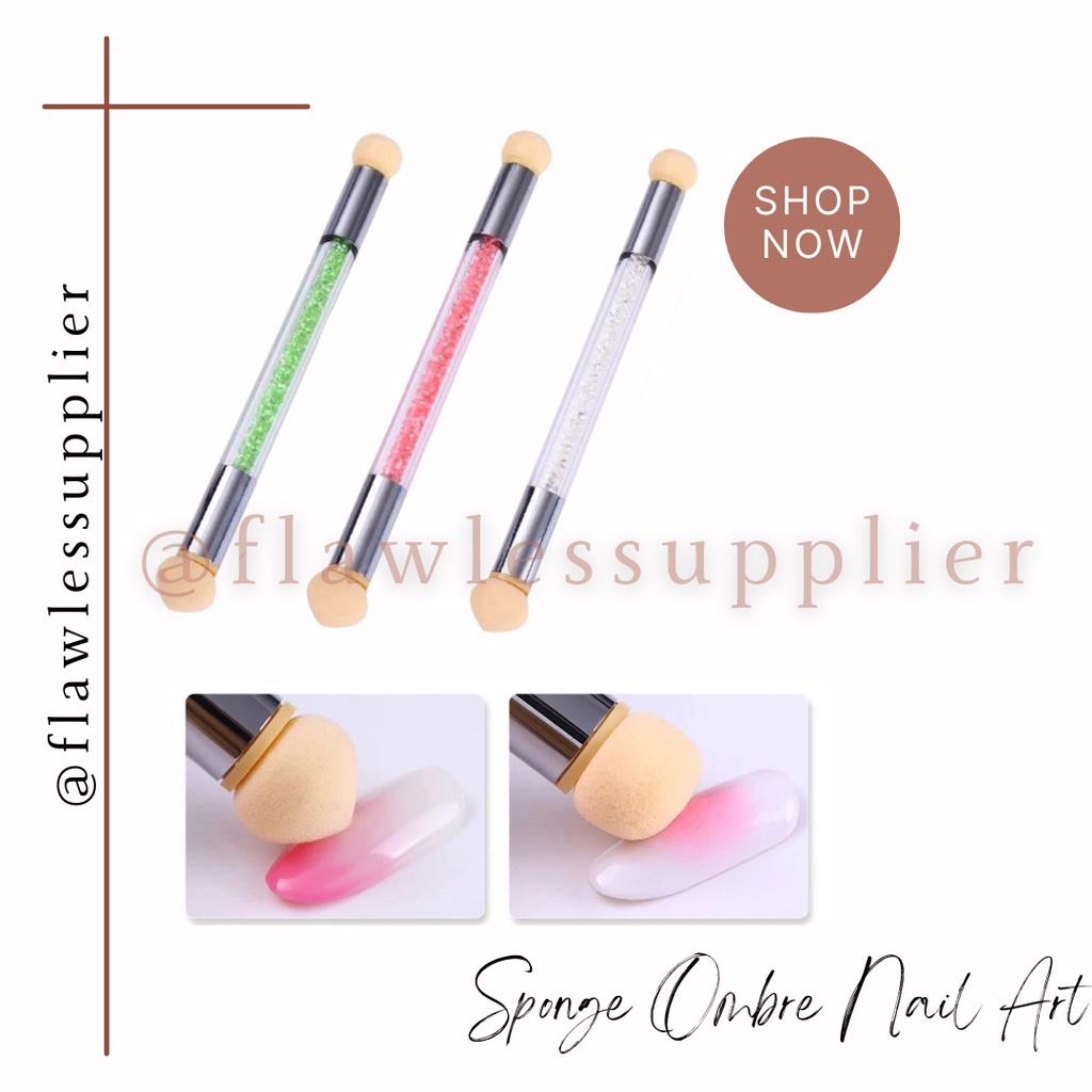 Jual Sponge Ombre Spons Gradasi Nail Art / Double Ended Sponge Set Pen ...
