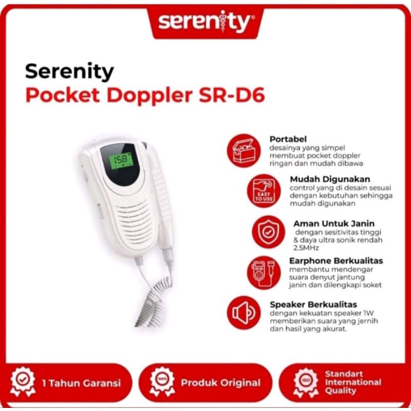 Jual Fetal doppler Digital Serenity SR-D6 | Shopee Indonesia