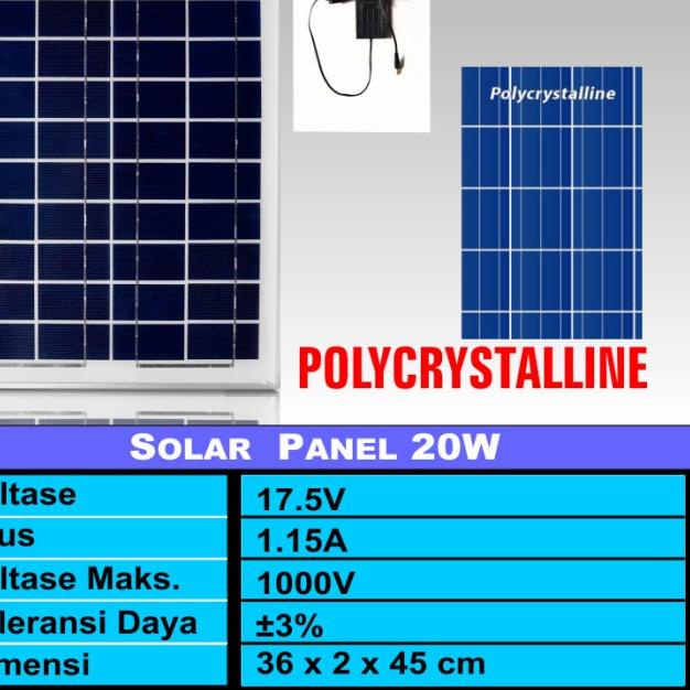 Jual solar panel/papan solar cell/panel surya 20wp | Shopee Indonesia
