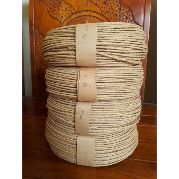 Jual Tali Kertas Tali Paper Bag 3 mm panjang 100 meter | Shopee Indonesia