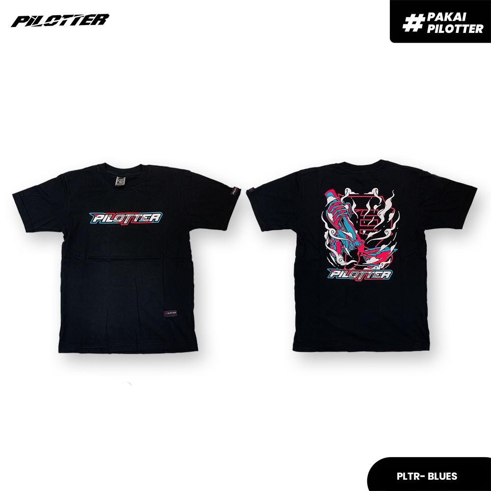 Jual Pilotter Kaos Blues Original Free Sticker | Shopee Indonesia