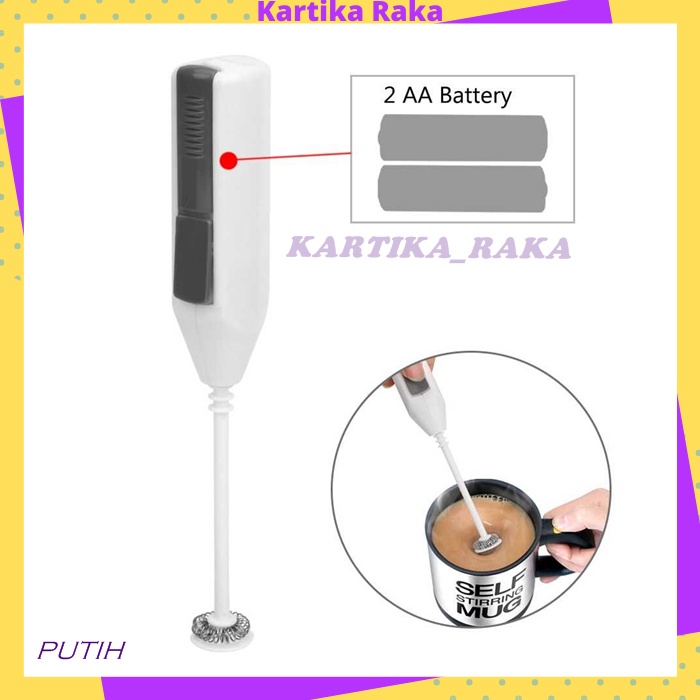 Jual KR Mixer Coffe Mini Hand Pengaduk Kopi Susu Elektrik Portable ...