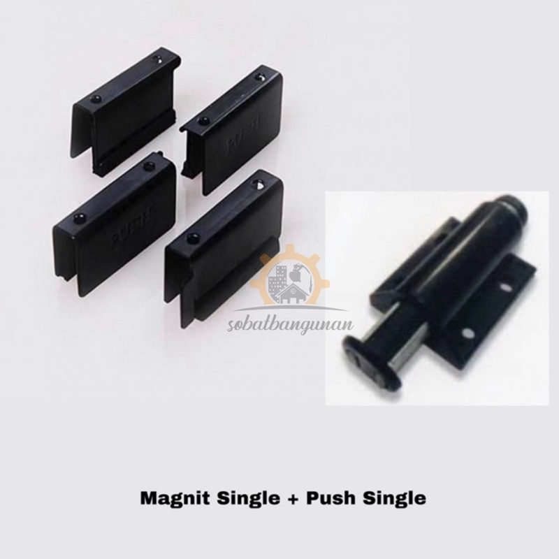 Jual MAGNET PUSH Open Single Lemari Kaca HUBEN / Kunci Magnet Push ...