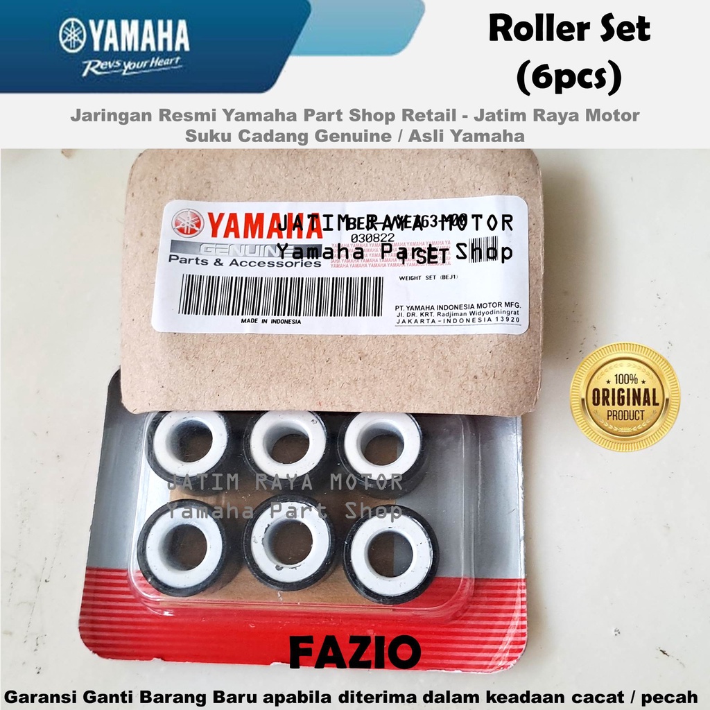 Jual Roler Roller Weight Kit Set Fazio Asli Original Yamaha Surabaya ...