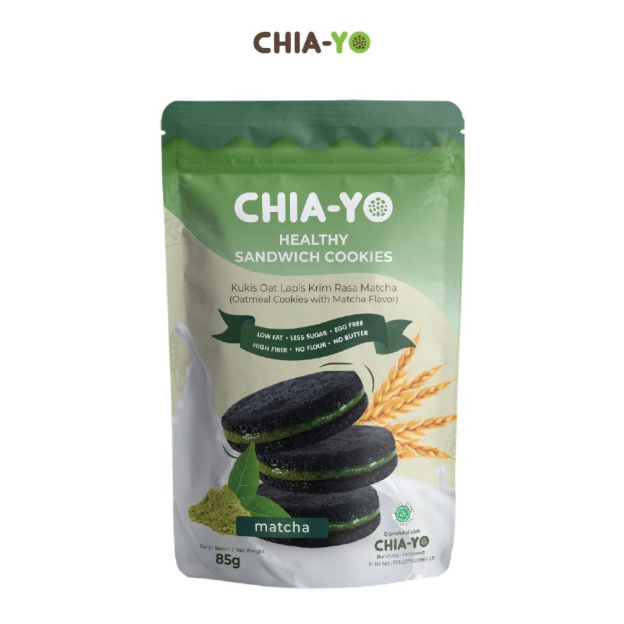 Jual Chia-Yo Healthy Sandwich Cookies Matcha | Shopee Indonesia