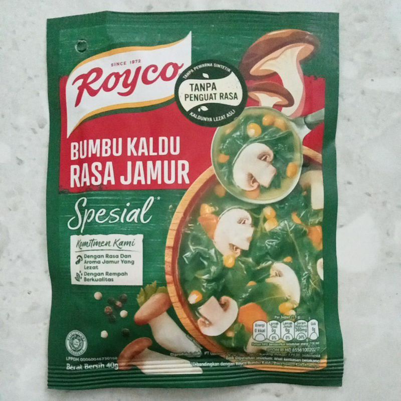 Jual Royco Bumbu Kaldu Rasa Jamur Tanpa Penguat Rasa kemasan 40 gram | Shopee Indonesia