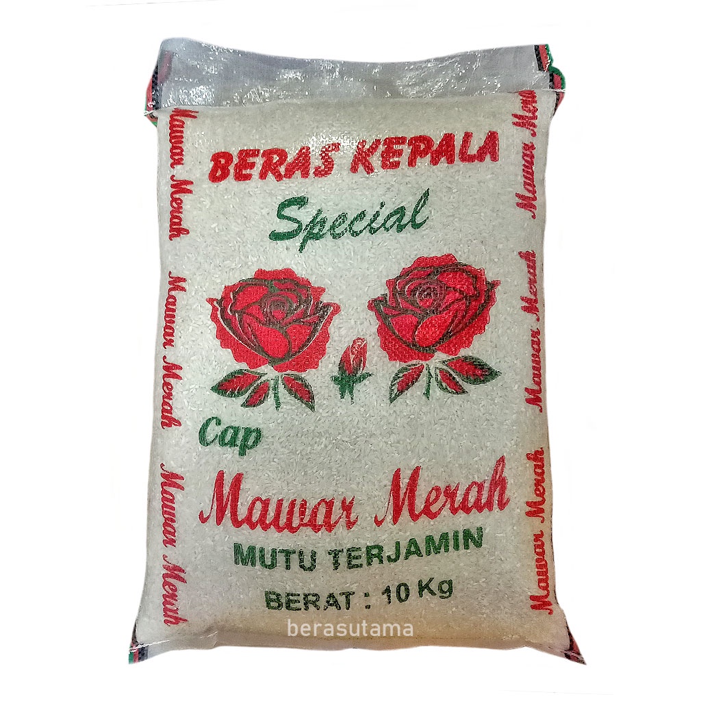 Jual Beras Kepala Medium Cap Mawar Merah 10KG | Shopee Indonesia