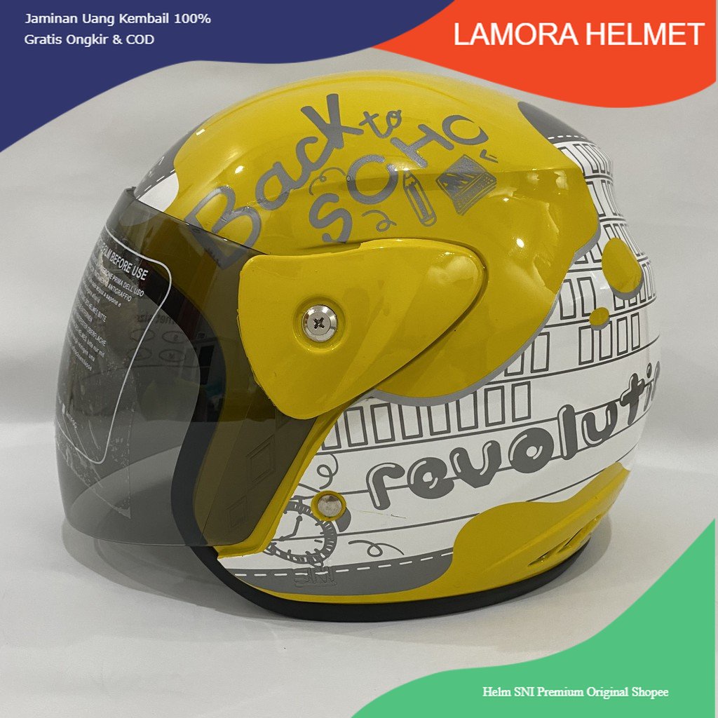 Jual 11.11 Helm Evo Revolution kuning Back to School Helem Helmet ...
