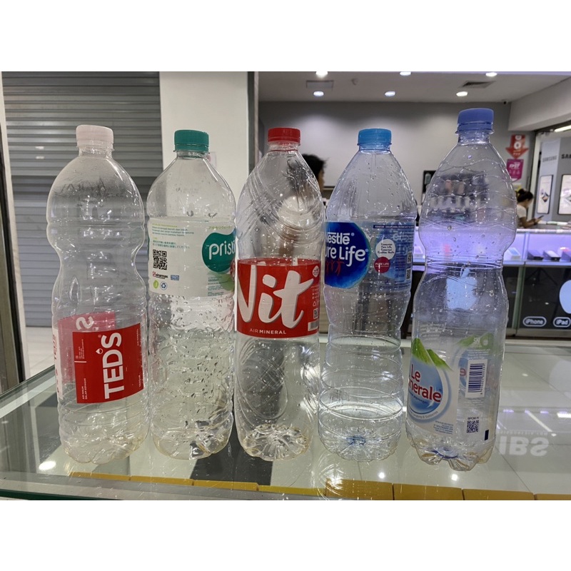 Jual BOTOL BEKAS/BOTOL KEMASAN MINUM BEKAS UKURAN 1500Ml/MERK CAMPURAN ...