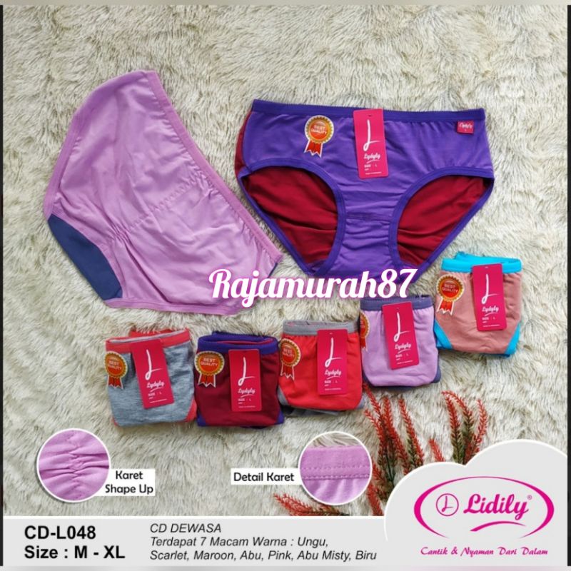 Jual 6pcs CD LYDYLY L048 L056 /Celana Dalam List Bahan Katun Adem Cd Wanita Murah Cd L048 ...