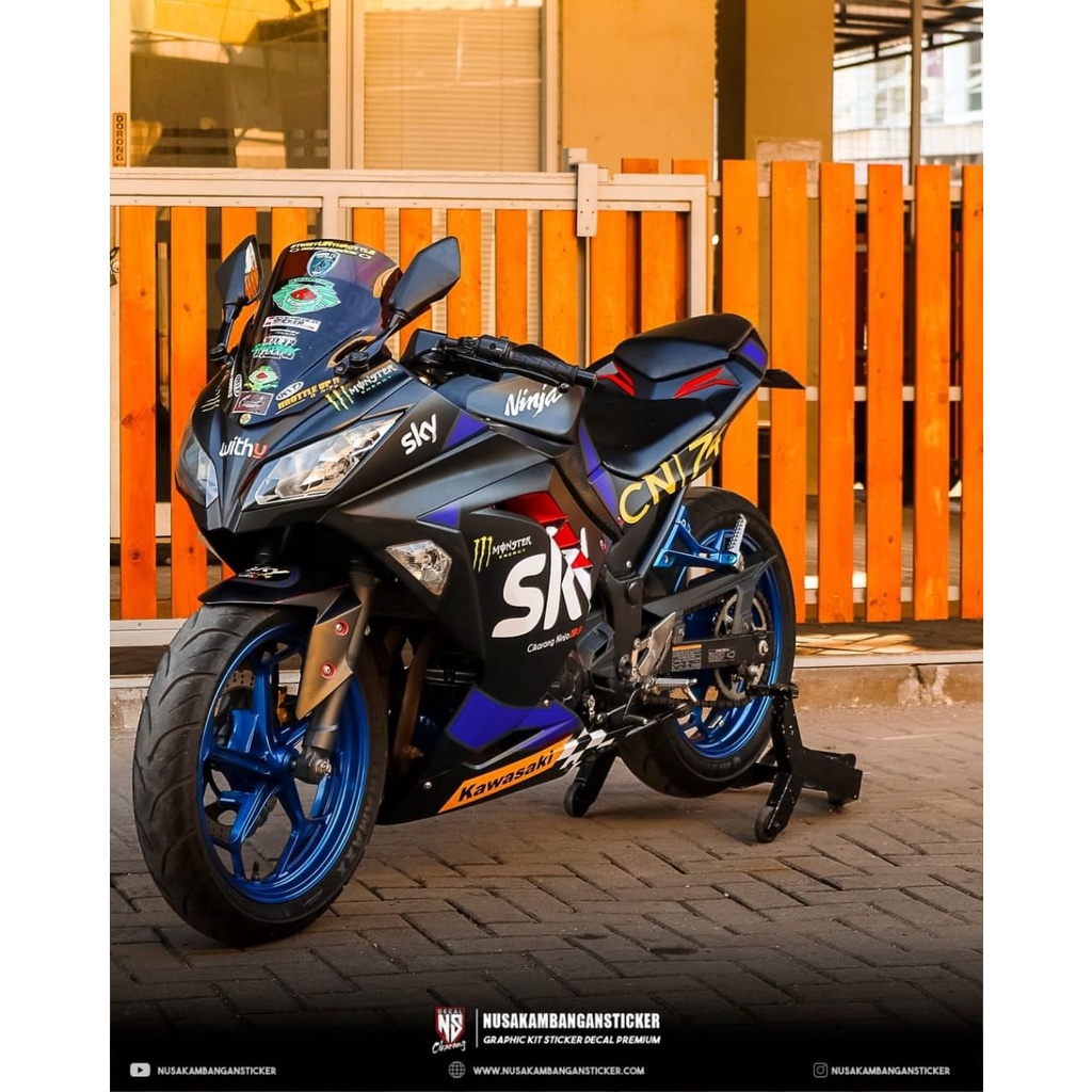 Jual STIKER DECAL SEPEDA MOTOR KAWASAKI NINJA 250 FI FULL BODY SKY ...