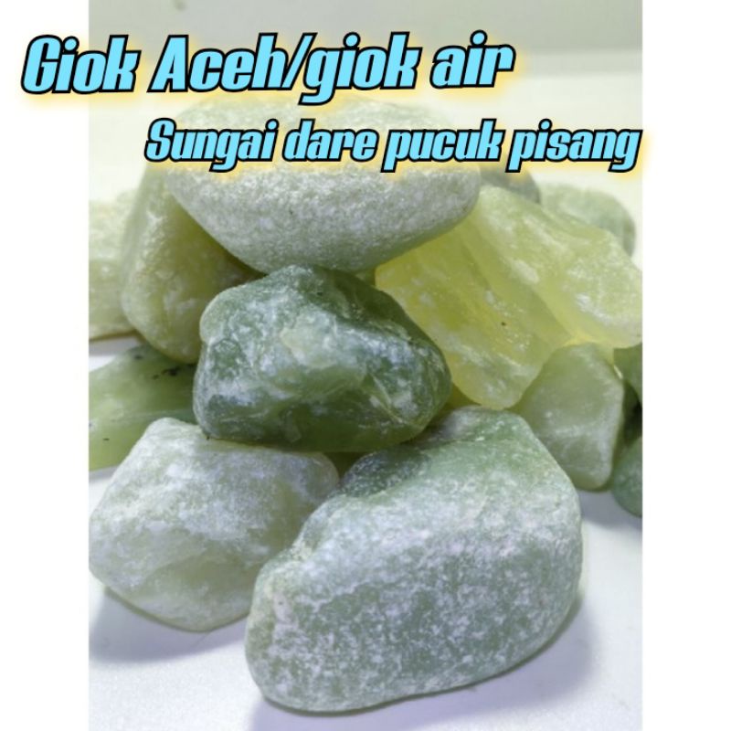Jual bahan batu akik giok Aceh /giok air /sungai Dareh pucuk pisang ...