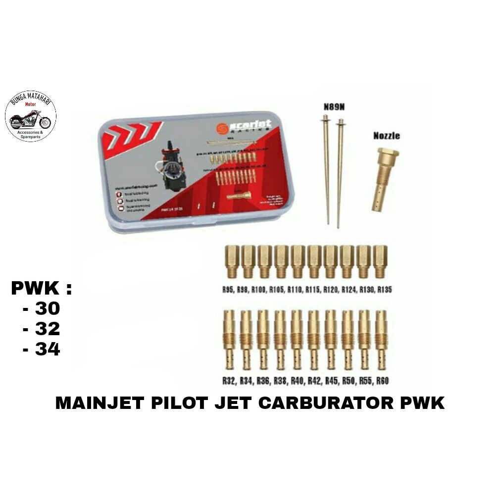 Jual spuyer powerjet main jet pilot jet jarum skep nozzle karbu pwk 24 ...