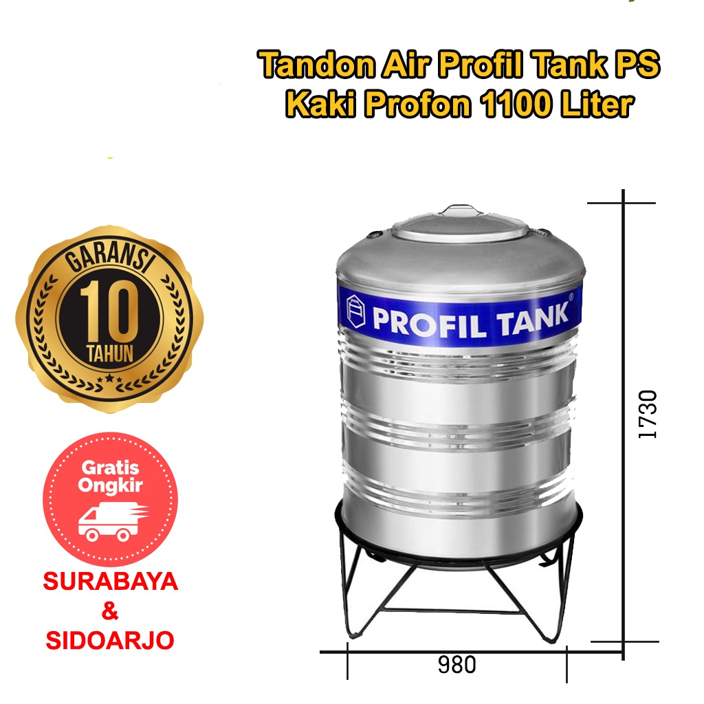 Jual Tandon Air Profil Tank PS Kaki Profon 1100 Liter | Shopee Indonesia