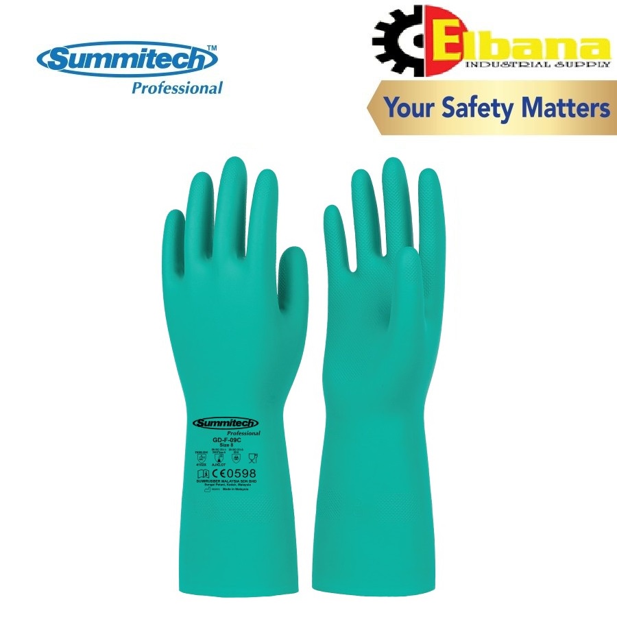 Jual Sarung Tangan Nitril/Nitrile Summitech GT-F-09C Chemical Resistant ...