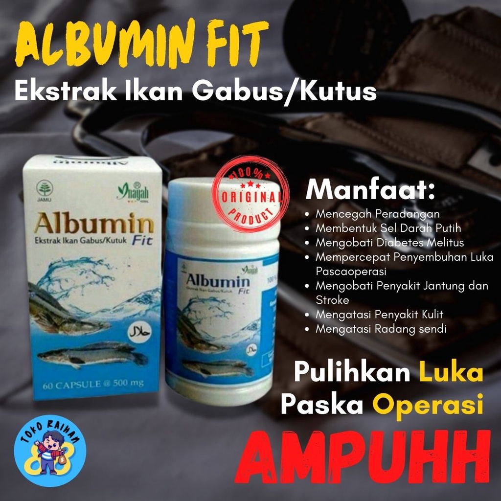 Jual [COD] KAPSUL ALBUMIN FIT ORIGINAL PREMIUM 5X CEPAT SEMBUH PASCA OPERASI - EKSTRAK ALBUMIN ...