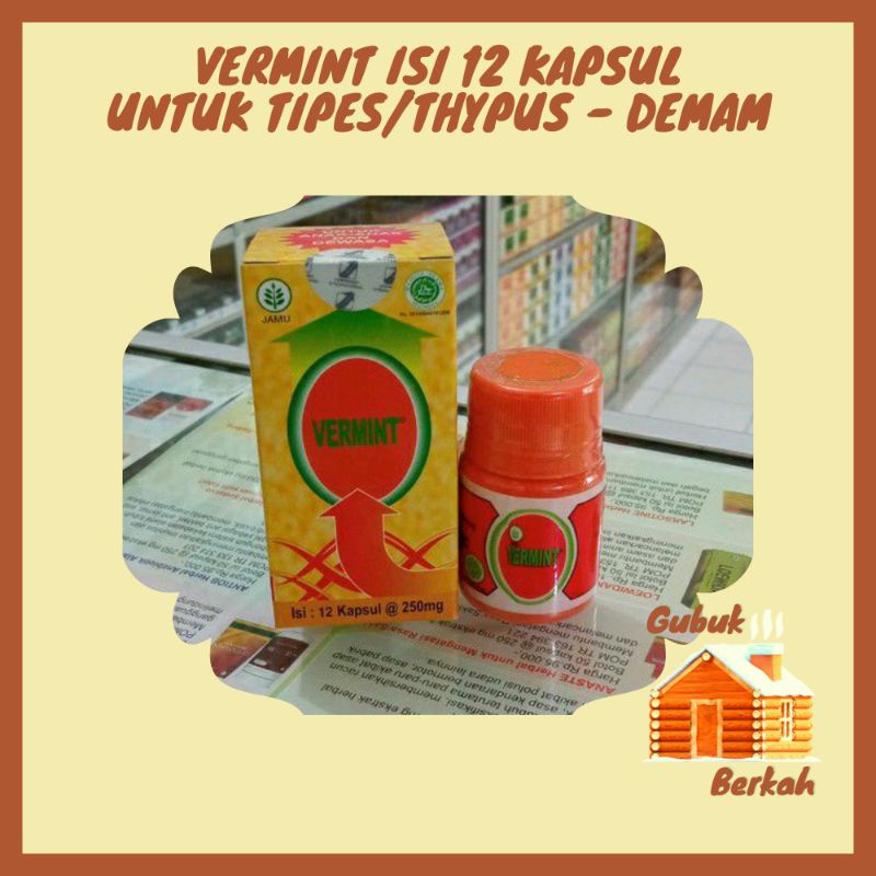 Jual Vermint 12 Kapsul | Kapsul cacing untuk Tipes | Shopee Indonesia