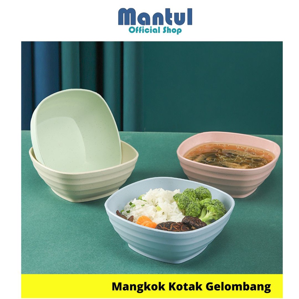 Jual Mantul - Mangkok Kotak Bahan Jerami Gandum Mangkok Kotak Plastik ...