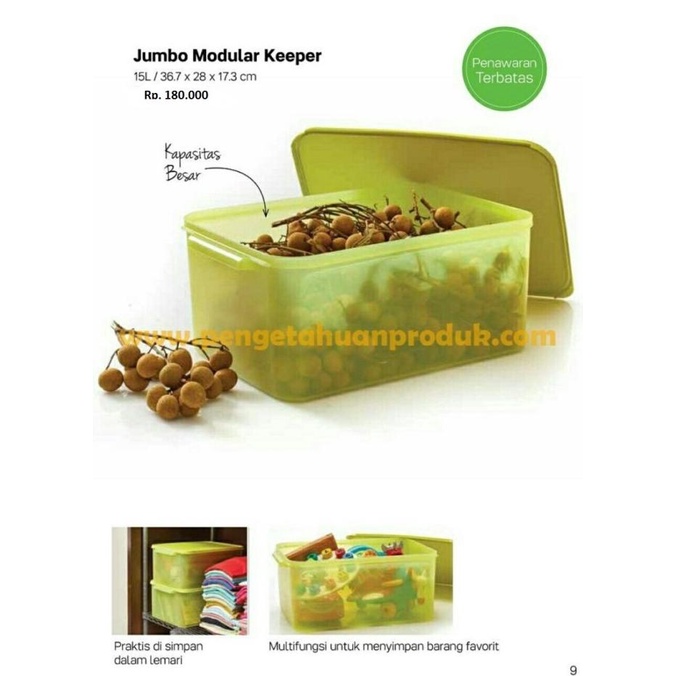 Jual Jumbo Modular Keeper Tupperware 15 L | Shopee Indonesia